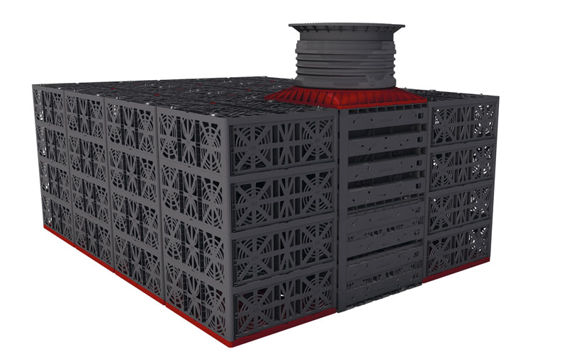 Modules d'infiltration et de rétention des eaux pluviales EcoBloc