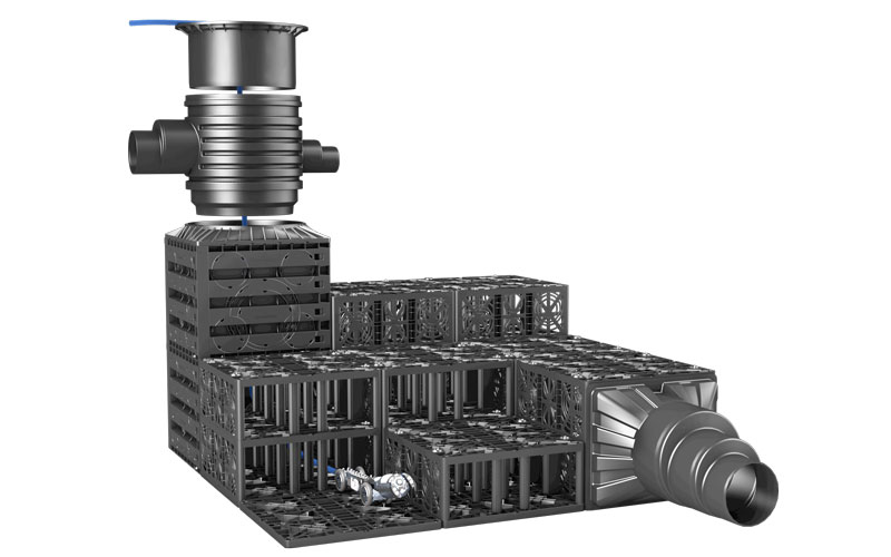 Modules d'infiltration et de rétention des eaux pluviales EcoBloc