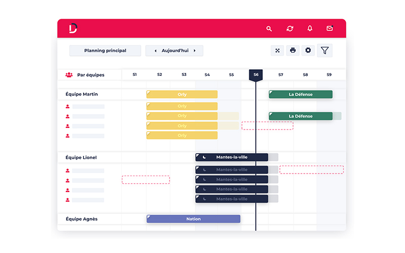 Dispatcher – planning chantier