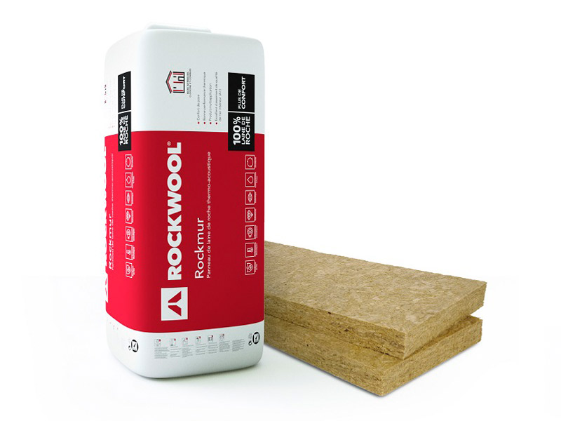 Rockmur : panneau isolant semi-rigide en laine de roche, mono densité