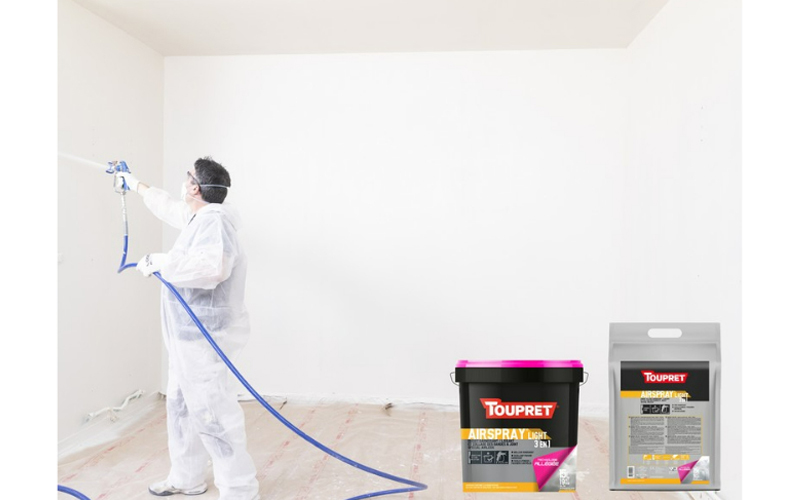 Airspray Light 3 en 1, enduit allégé garnissant lissant en pâte, application airless, collage ...