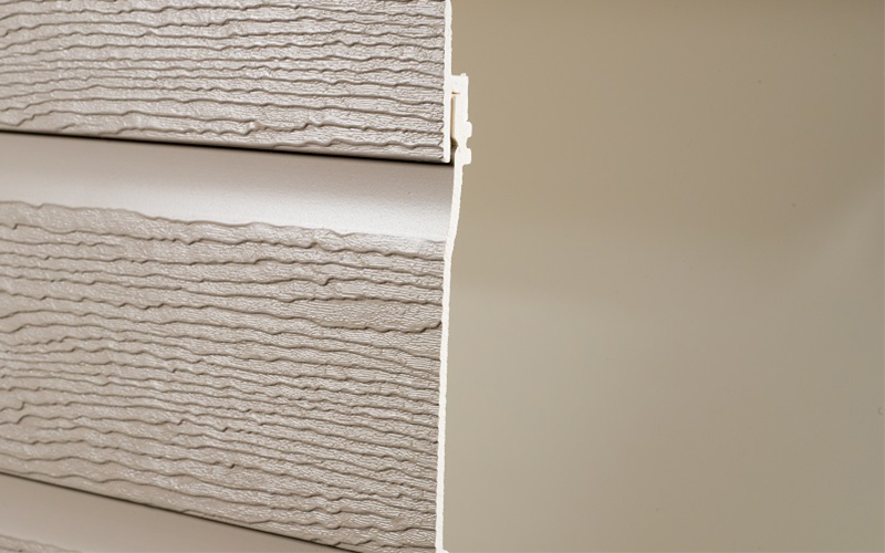 Bardage double clin structuré en PVC cellulaire 300 mm pour murs ...