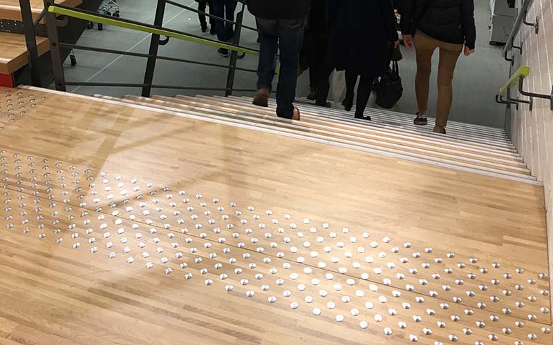 Plot podotactile inox