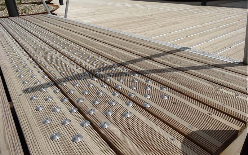 Plot podotactile inox