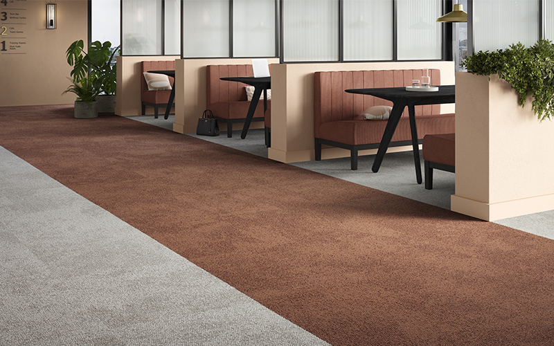 Recreation, dalle de moquette bas carbone au design minéral