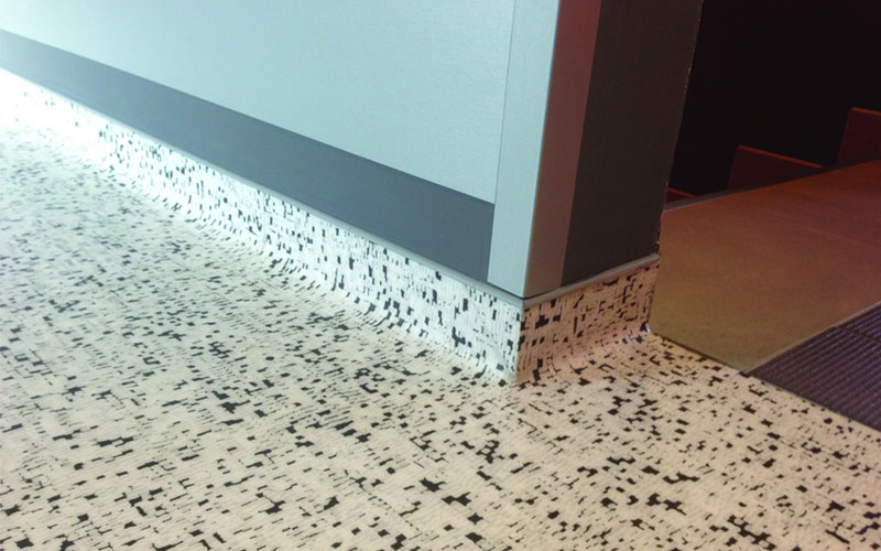 Remontées de plinthes PVC souple R 100 x 5 mm