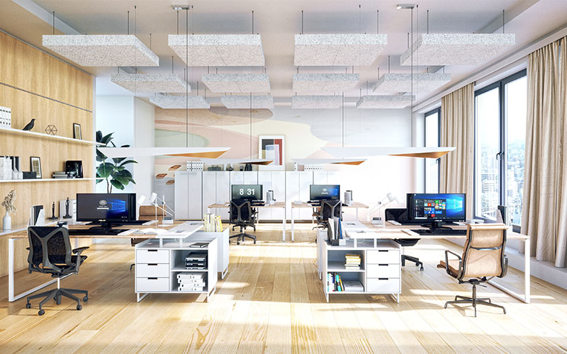 HERADESIGN® Sonic Element Plus : canopy acoustique avec une surface unique HERADESIGN® Fine ou ...