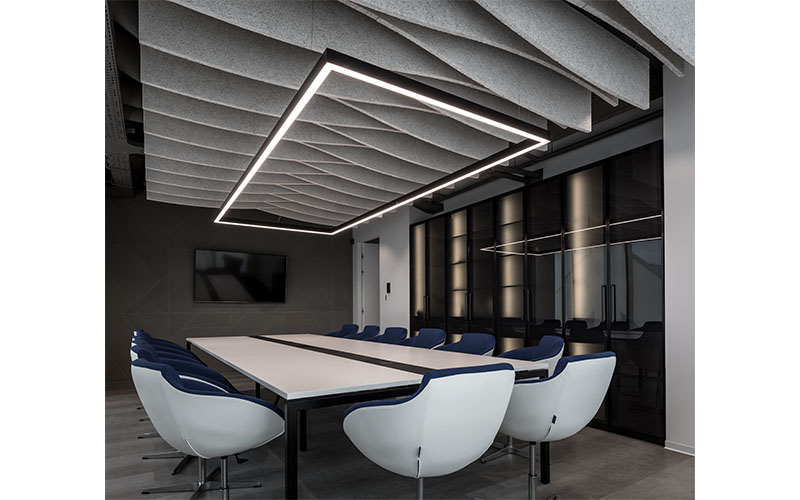 HERADESIGN® Baffle Element Arc : baffle de plafond acoustique décoratif ...