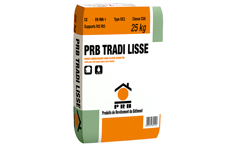 PRB TRADI LISSE : enduit monocouche semi allégé grain fin